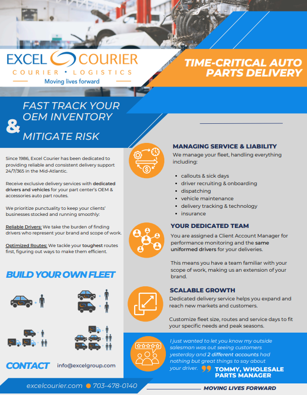 Service Guide: Time-Critical Auto Parts Delivery Service